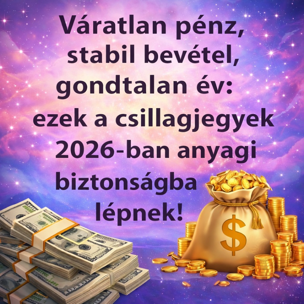 Ezeknek a csillagjegyeknek semmilyen anyagi gondjuk nem lesz 2026-ban ...